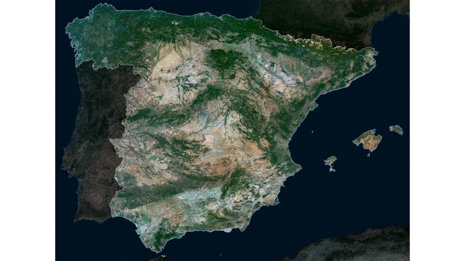 High-Resolution Spain Satellite Map | Detailed Aerial View