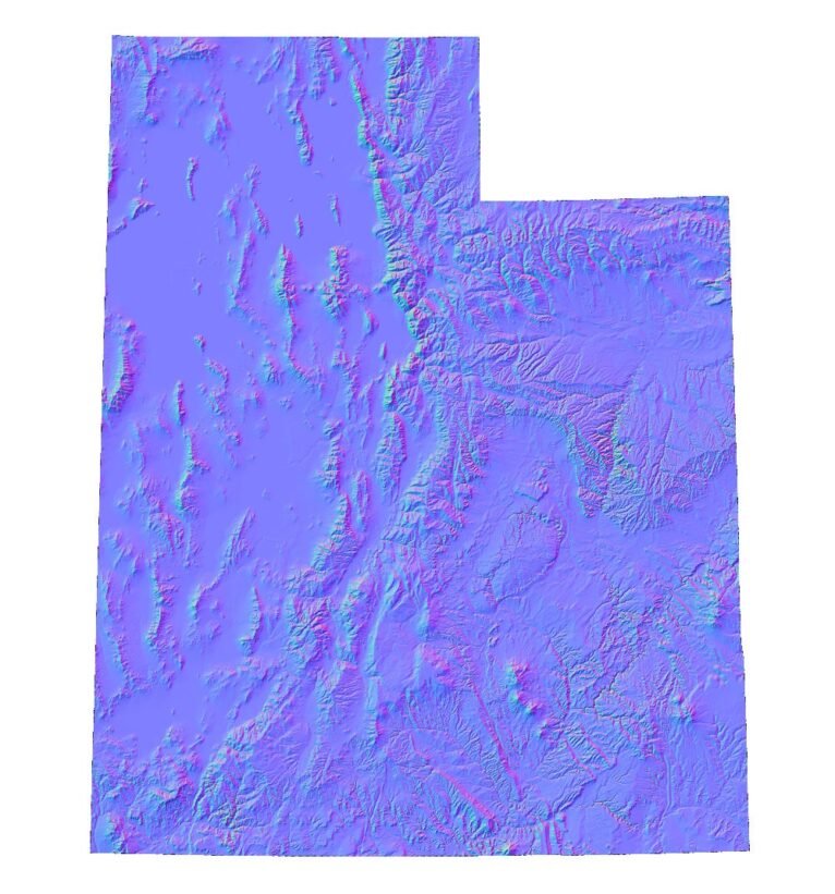 Contiguous 48 USA States 3D Model – High-Quality Visualization