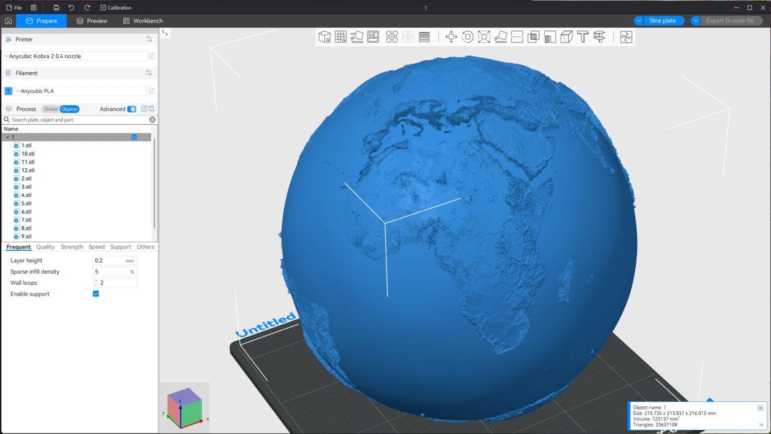 3D Printed Earth Globe | 12-Part Dodecahedron STL Model